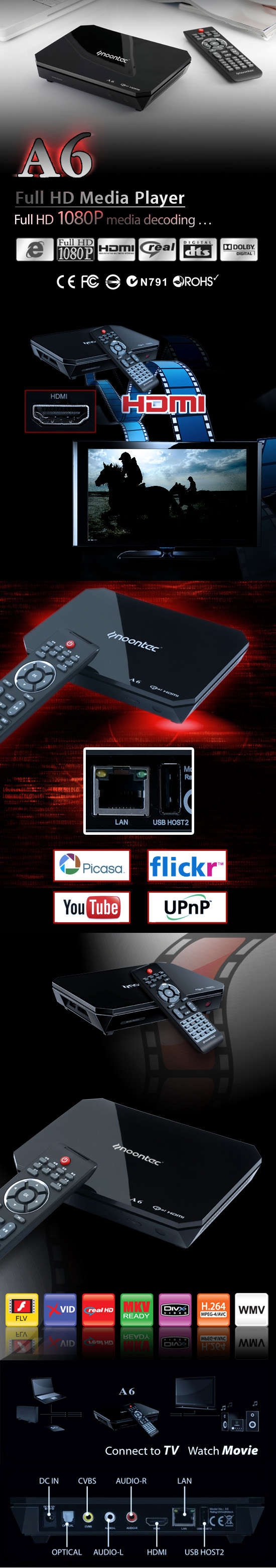 Buy Noontec MovieDock A6 Media Player [NT-A6] | PC Case Gear Australia