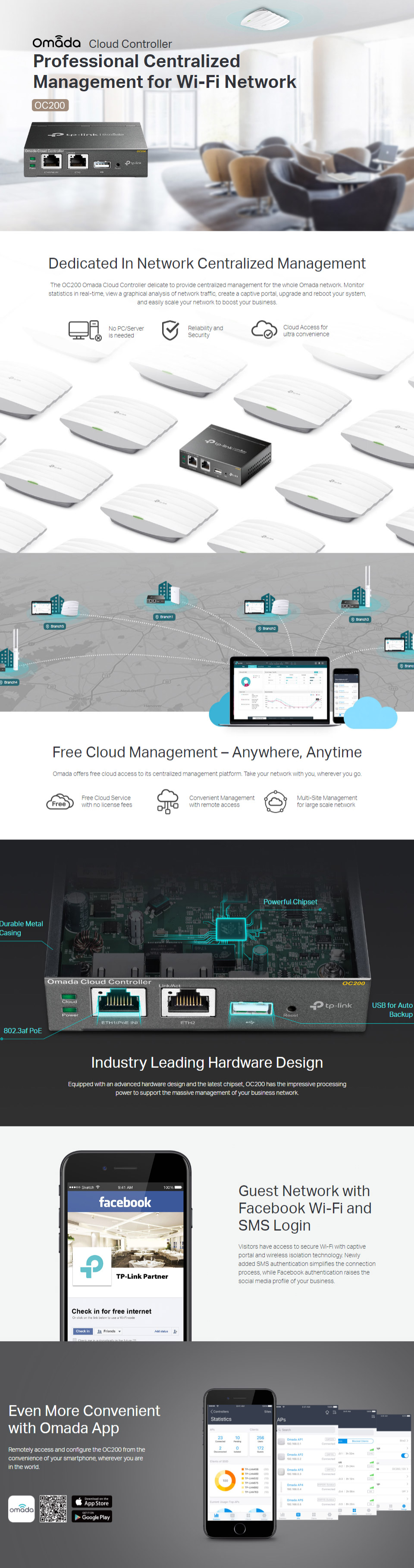 Buy TP-Link OC200 Omada Cloud Controller [OC200] | PC Case Gear Australia
