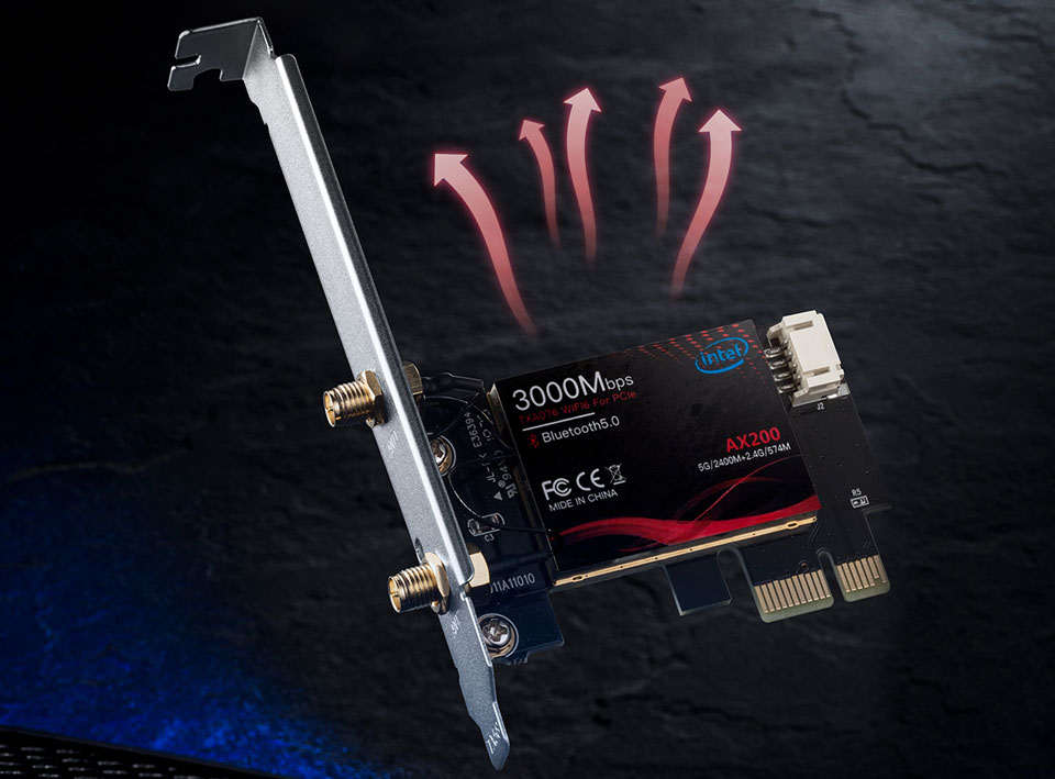 Buy Orico AX200 Bluetooth 5.0 Dual Band Wi-Fi 6 PCI-E Adapter Card ...