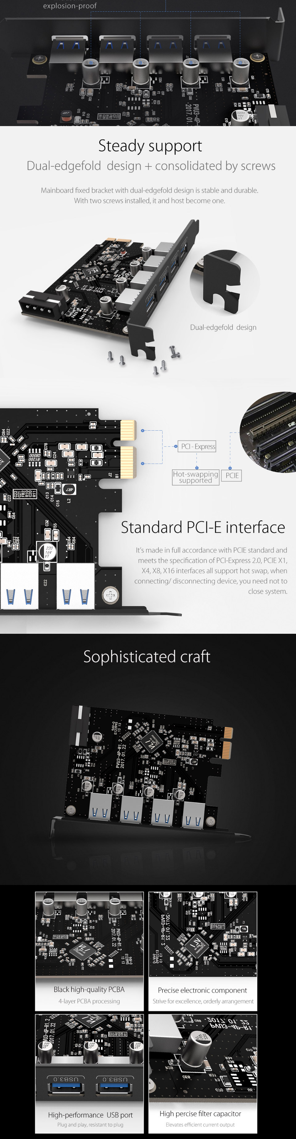 Buy Orico 4 Port USB 3.0 PCI-E Expansion Card [ORICO-PVU3-4P-V1] | PC ...