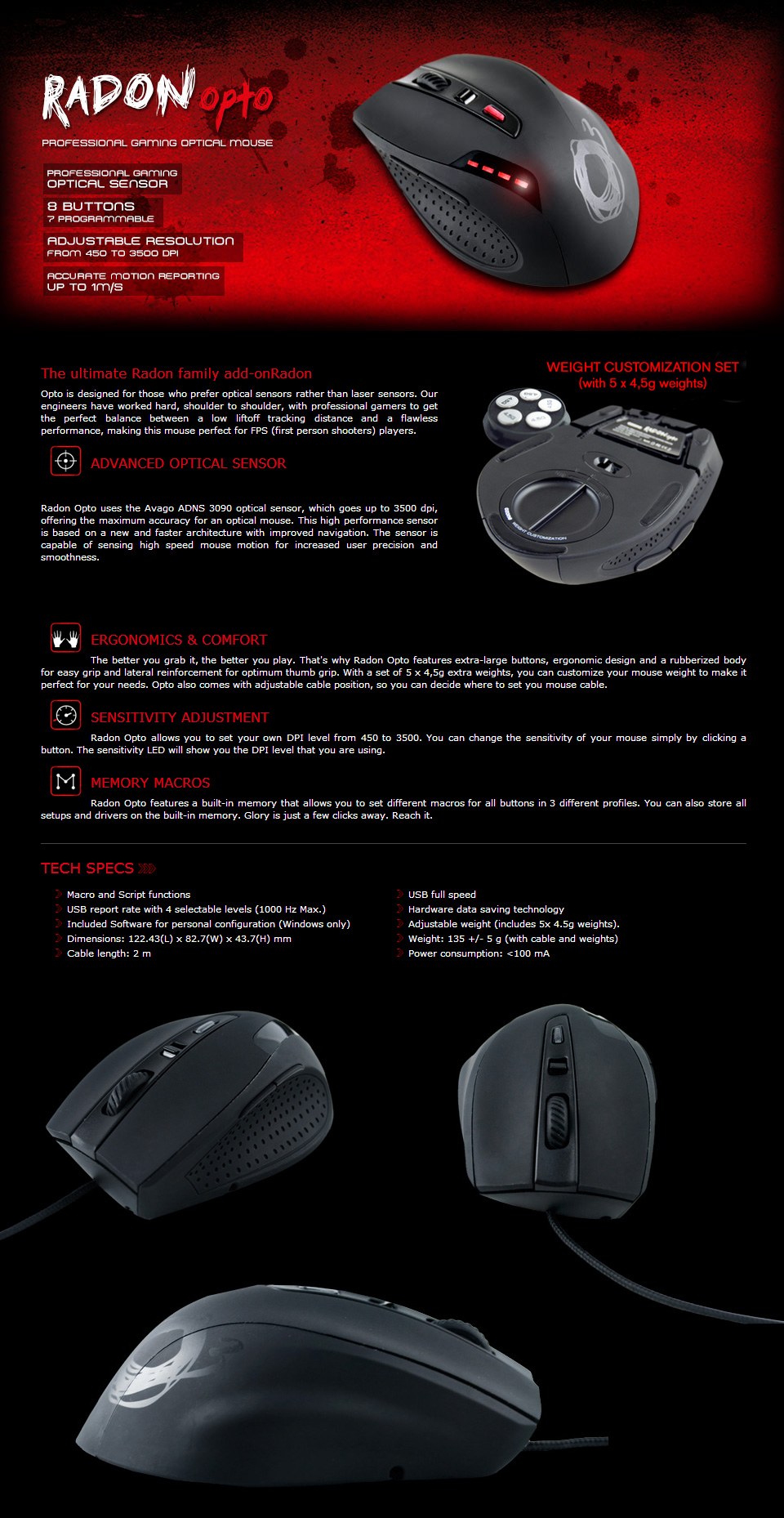 Buy Ozone Gaming Gear Radon Opto Gaming Mouse [OZ-RODONOP] | PC Case ...