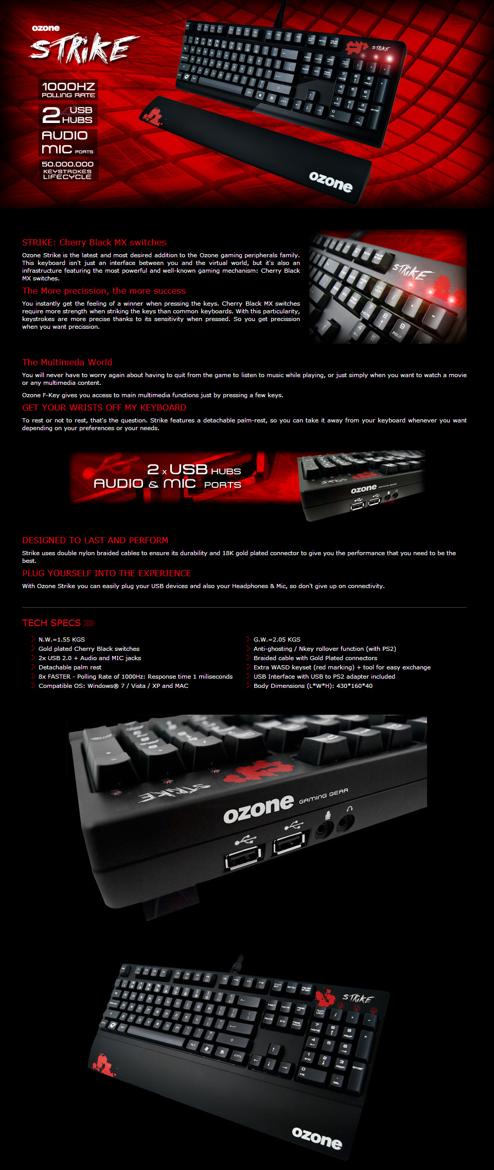Buy Ozone Gaming Gear Strike Mechanical Keyboard [OZ-STRIKEUS] | PC ...