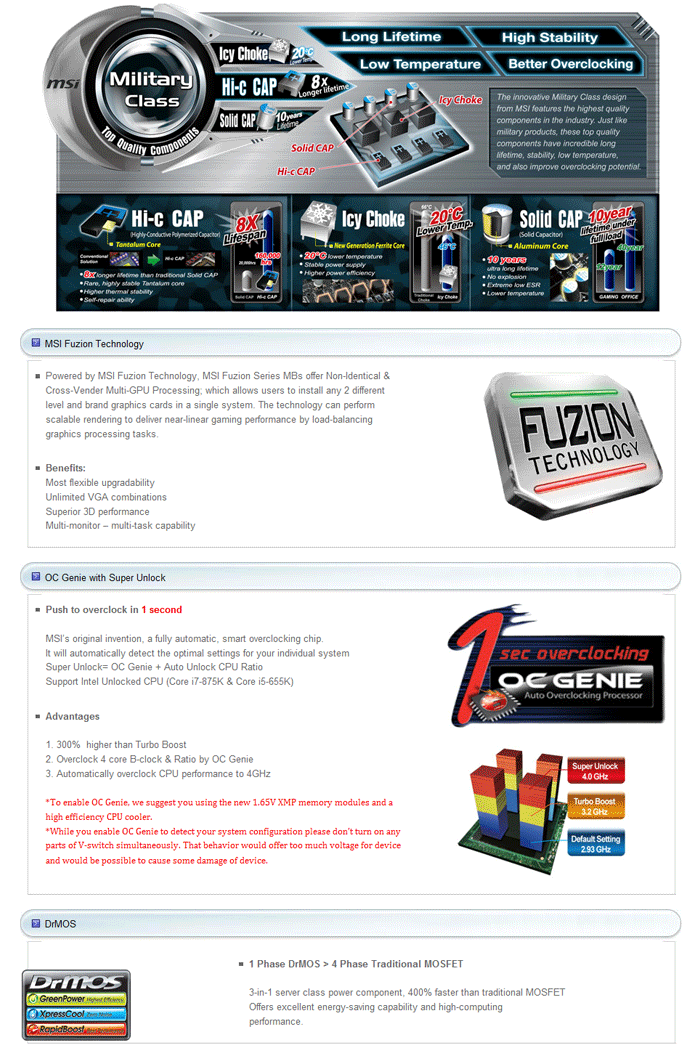 Buy MSI P55A Fuzion Motherboard [P55A-FUZION] | PC Case Gear Australia