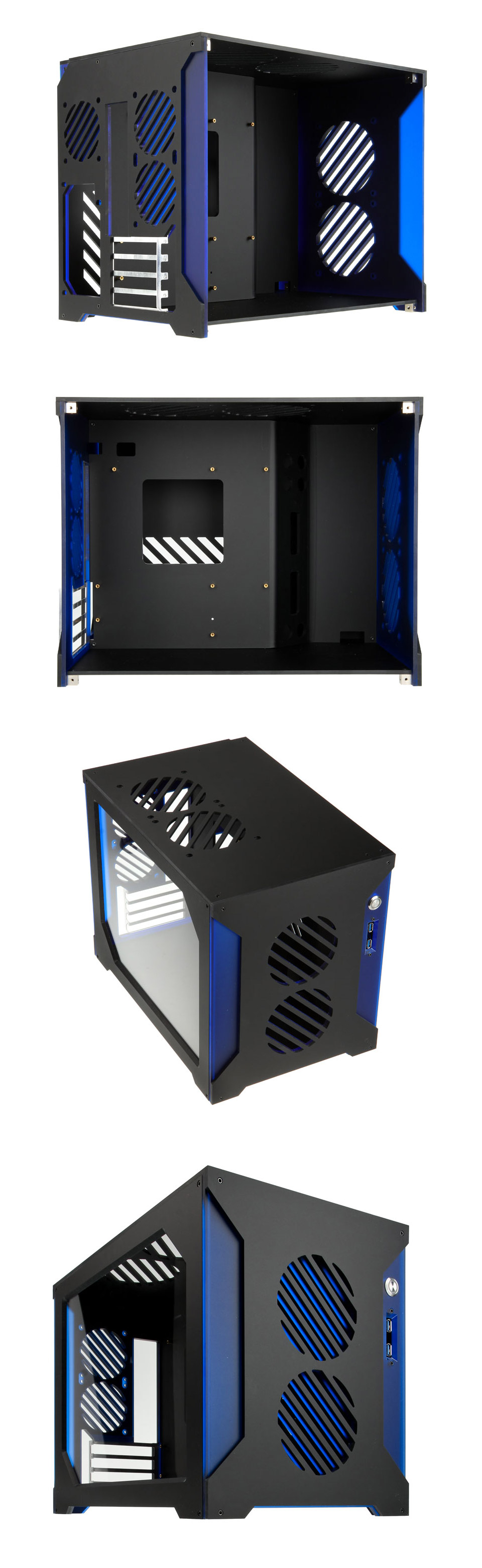 Buy Parvum Systems S2.0 Micro ATX Case Black/Blue [PARV-S20-BKBLUE ...