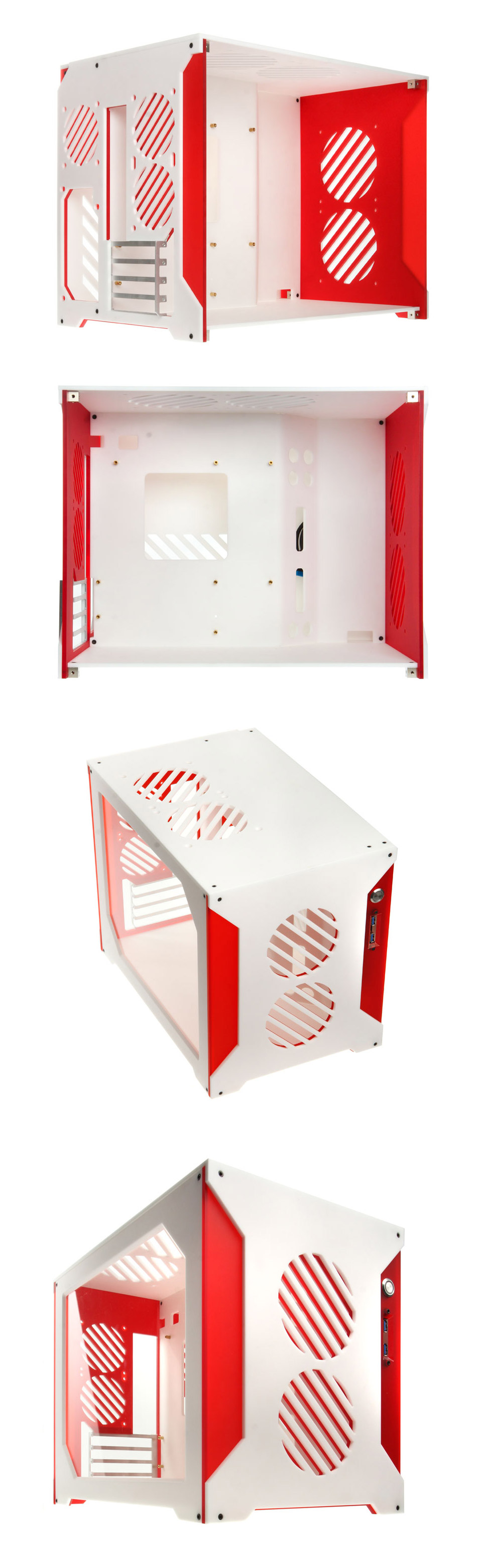 Buy Parvum Systems S2.0 Micro ATX Case White/Red [PARV-S20-WHRED] | PC ...