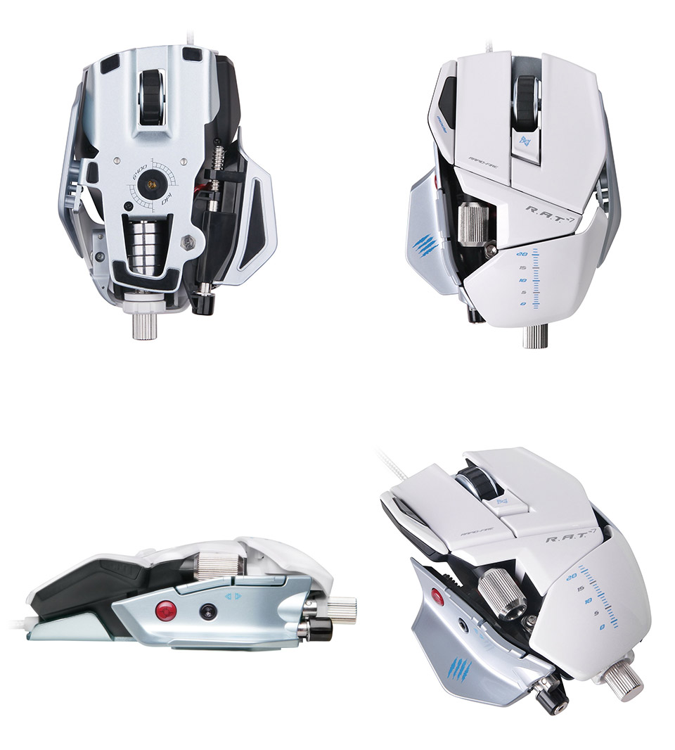 Buy Saitek Cyborg R.A.T. 7 Gaming Mouse Glossy White [PCAC7GM03859 ...