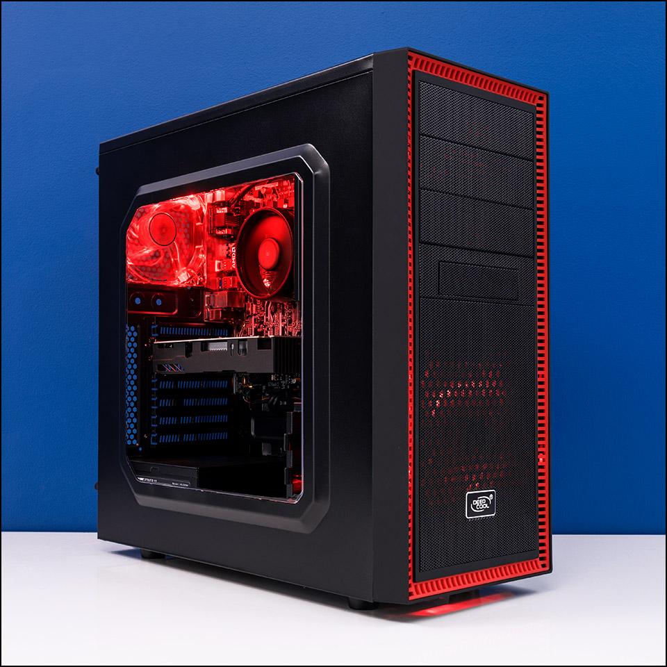 PCCG Tesseract 1050 Ti Gaming System [PCCG-TESS1050TIR] : PC Case Gear