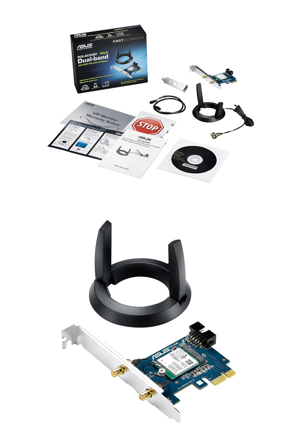 Buy ASUS PCE-AC55BT B1 Dual Band Wireless AC/Bluetooth Adapter [PCE ...