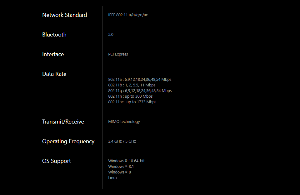 Buy ASUS PCE-AC58BT Dual Band Wireless AC/Bluetooth Adapter [PCE-AC58BT ...