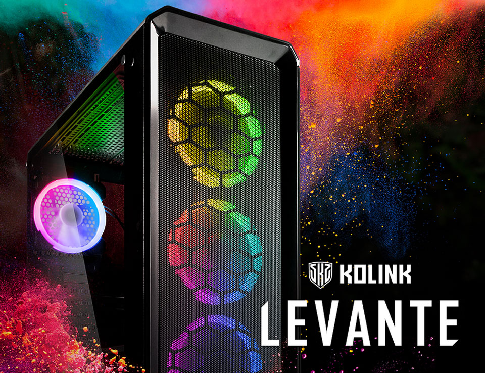 Buy Kolink Levante Mesh RGB Tempered Glass Case [PGW-CH-KOL-018] | PC ...