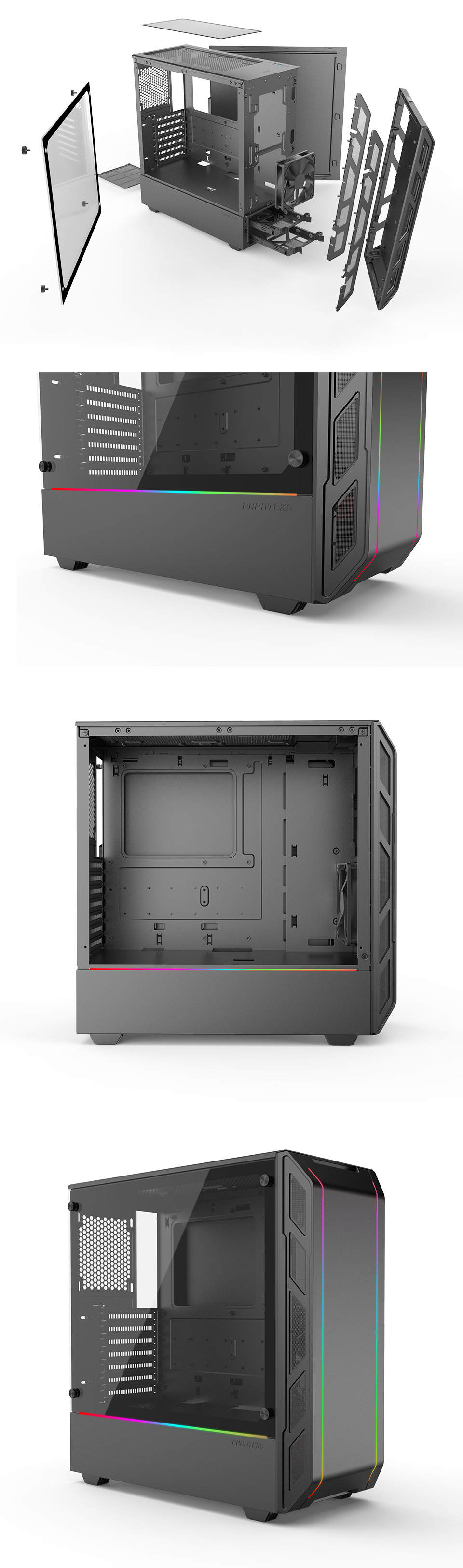 Buy Phanteks Eclipse P350X Tempered Glass D-RGB Black [PH-EC350PTG_DBK] | PC Case Gear Australia