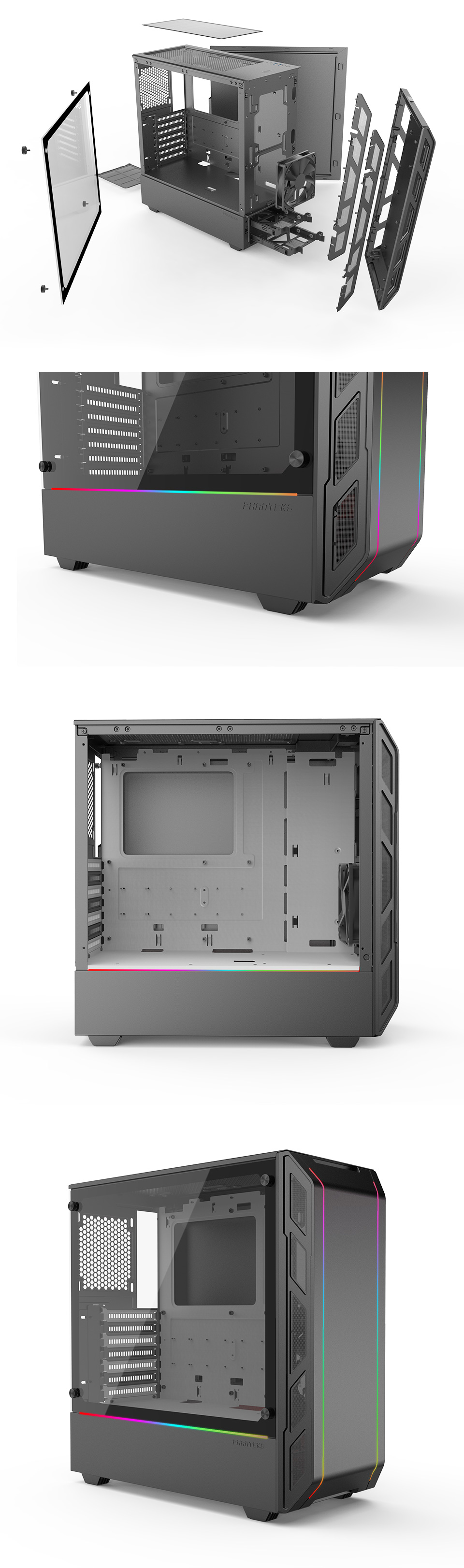 Buy Phanteks Eclipse P350X Tempered Glass D-RGB Black/White(Ex-Demo ...