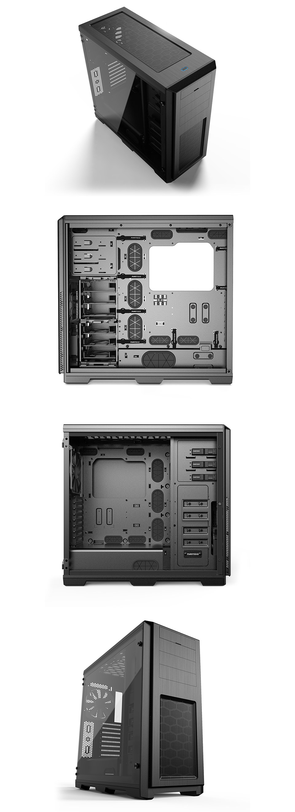Buy Phanteks Enthoo Pro Tempered Glass Black Ph Es614ptgbk Pc Case Gear Australia