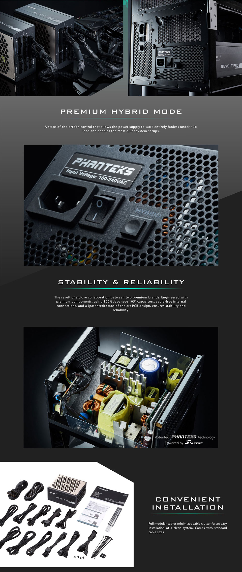 Buy Phanteks Revolt Pro Full Modular Gold 850W Power Supply [PH-P850GC ...