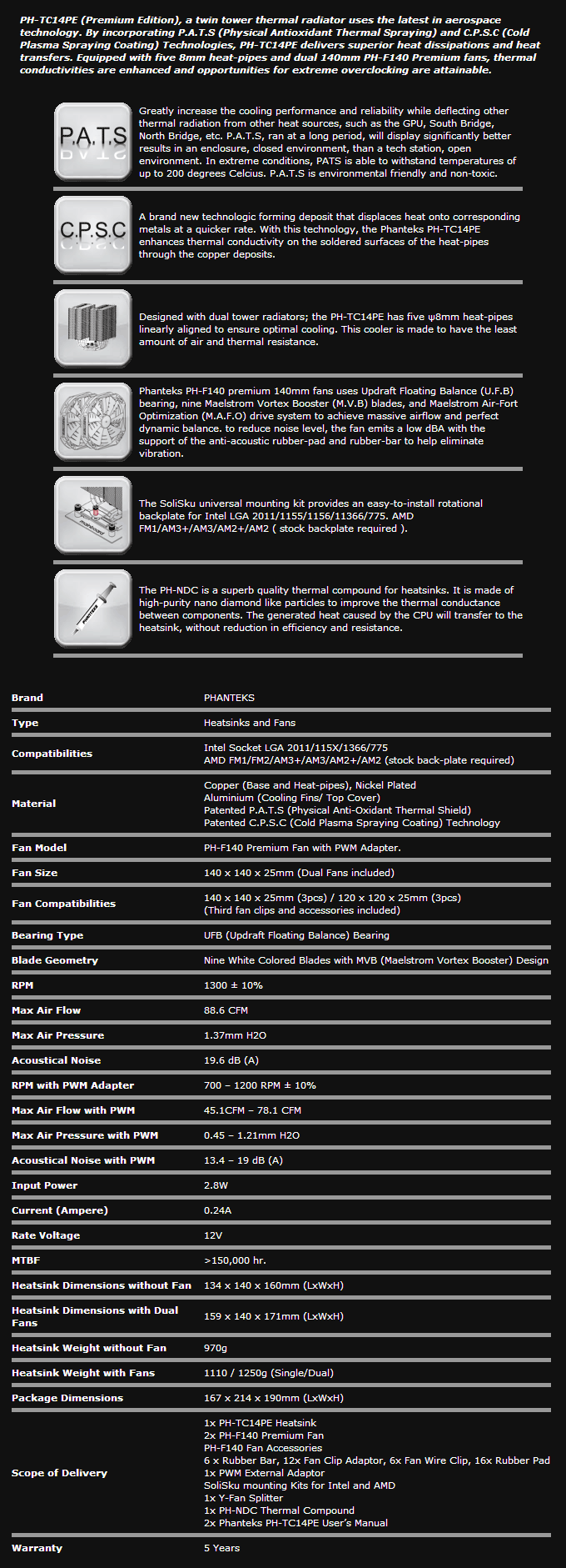 Buy Phanteks PH-TC14PE CPU Cooler Red Edition [PH-TC14PE_RD] | PC Case ...