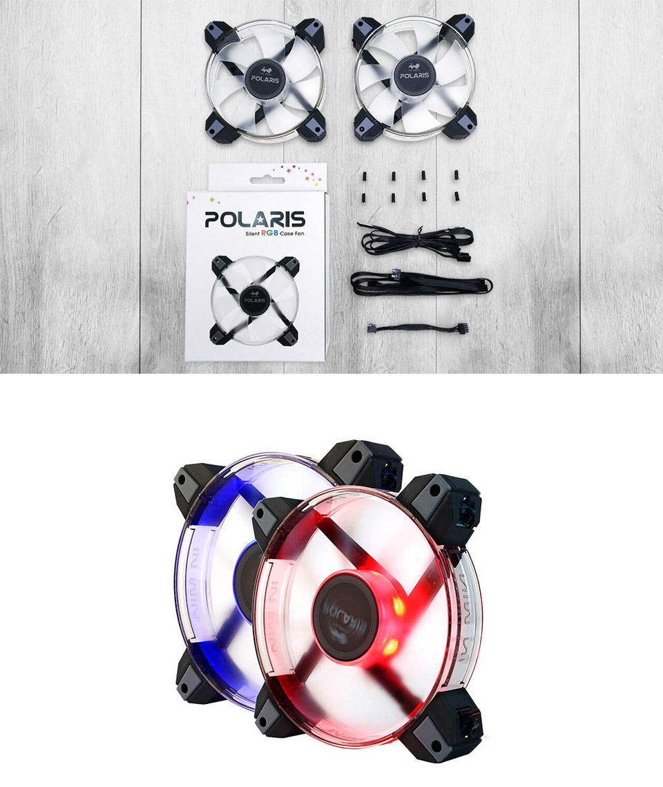 Buy InWin Polaris RGB Case Fan 120mm Twin Pack [POLARIS-RGB-PTW] | PC ...