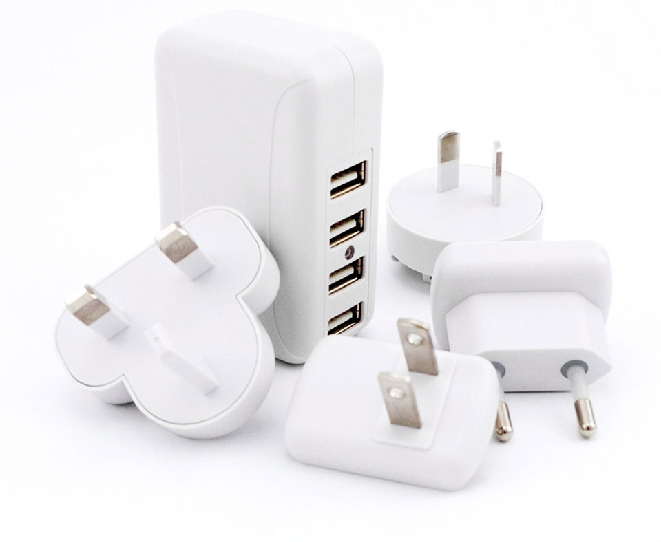 Buy 4 Port USB Fast Charging Station with Travel Adaptor [PR-USB4TRL ...