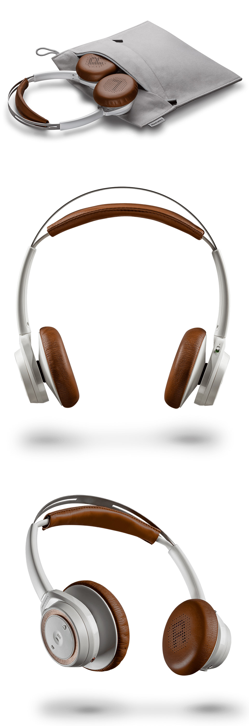 Buy Plantronics BackBeat Sense Wireless Bluetooth Headphones White [PT ...