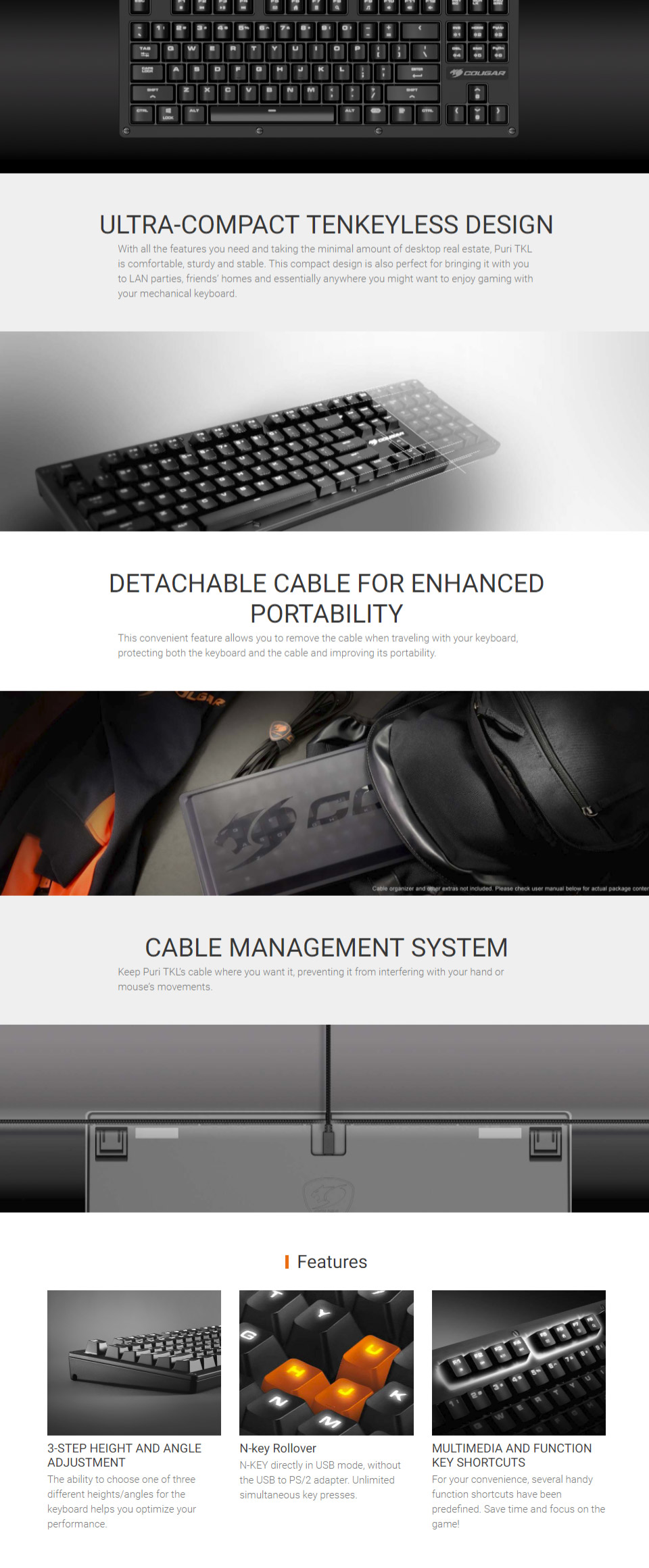 Buy Cougar Puri TKL Backlit Mechanical Gaming Keyboard MX Blue [CGR ...