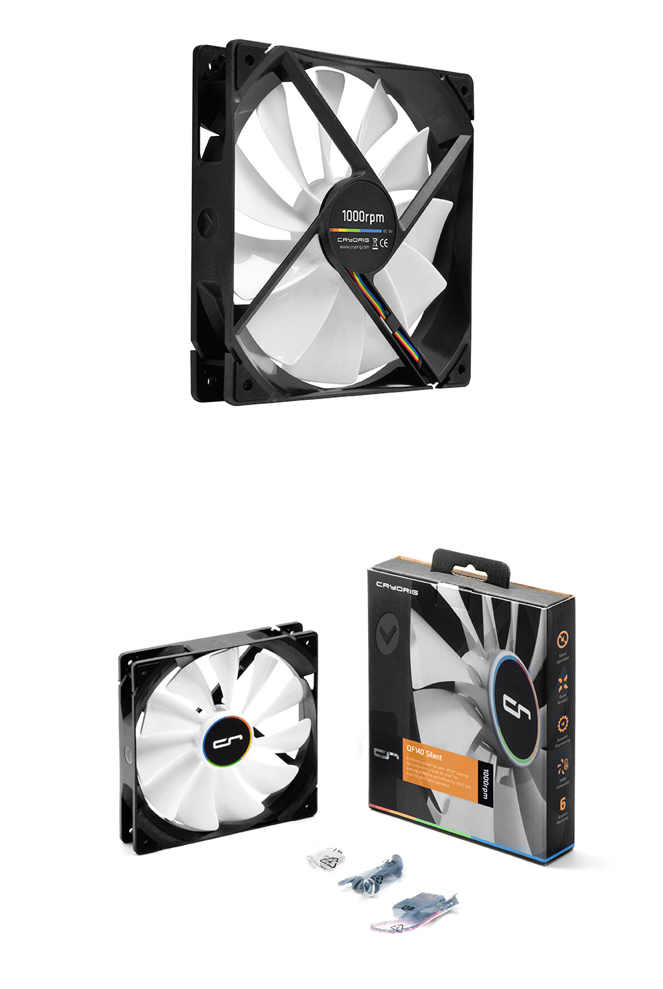 Buy Cryorig QF140 Silent Series 140mm PWM Fan [CR-QFB140-SILENT] | PC ...