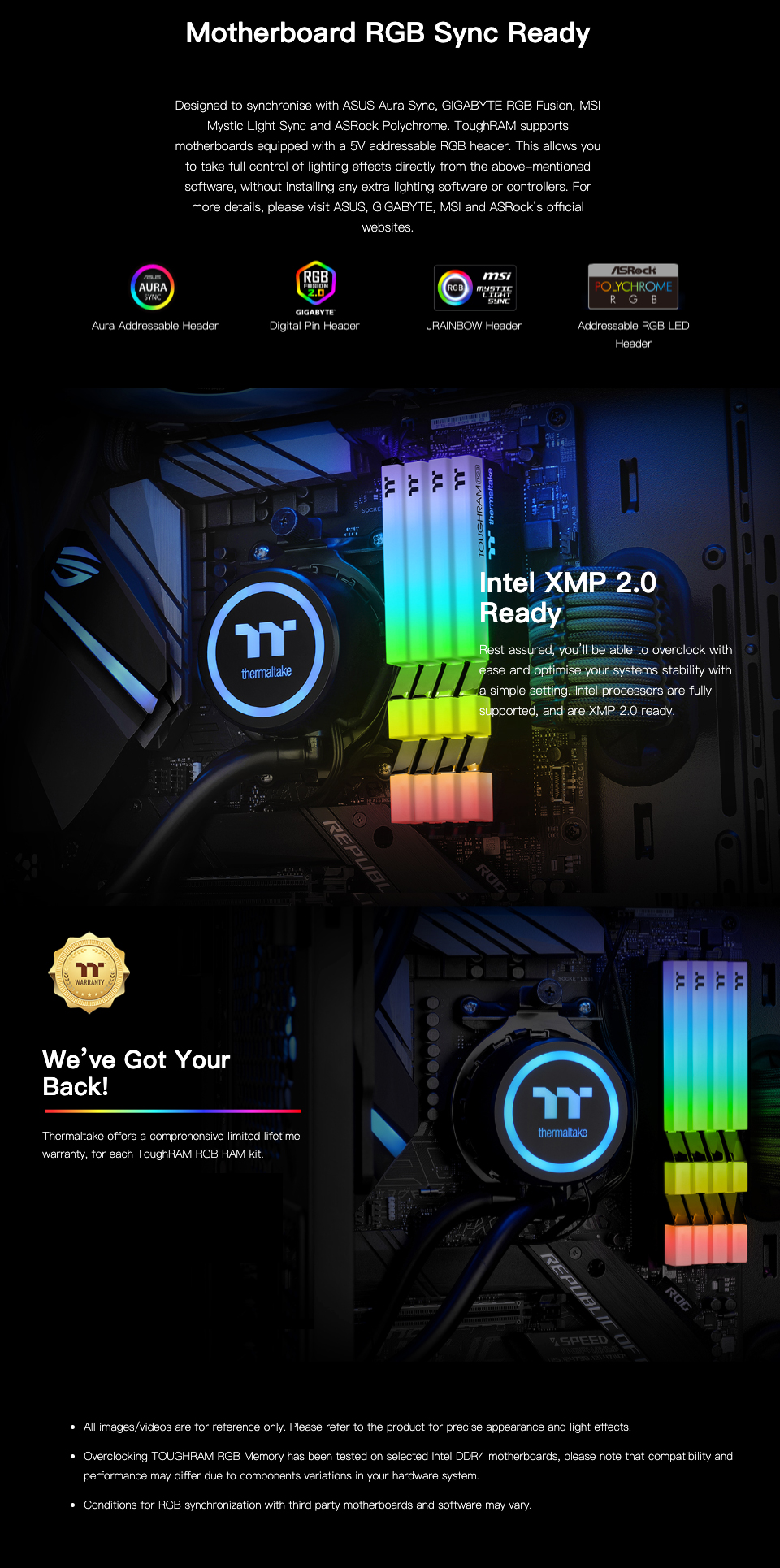 Buy Thermaltake ToughRAM RGB 16GB (2x8GB) 3200MHz CL16 DDR4 Black ...