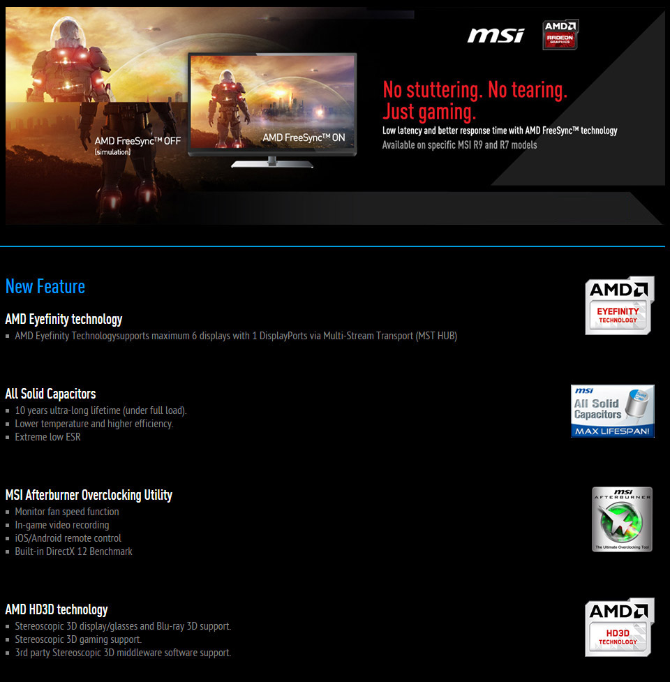 Buy MSI Radeon R7 360 OC 2GB [R7-360-2GD5T-OC] | PC Case Gear Australia