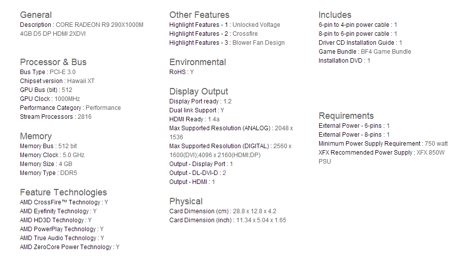 Buy XFX Radeon R9 290X 4GB BF4 Bundle [R9-290X-ENFC-BF4] | PC Case Gear ...