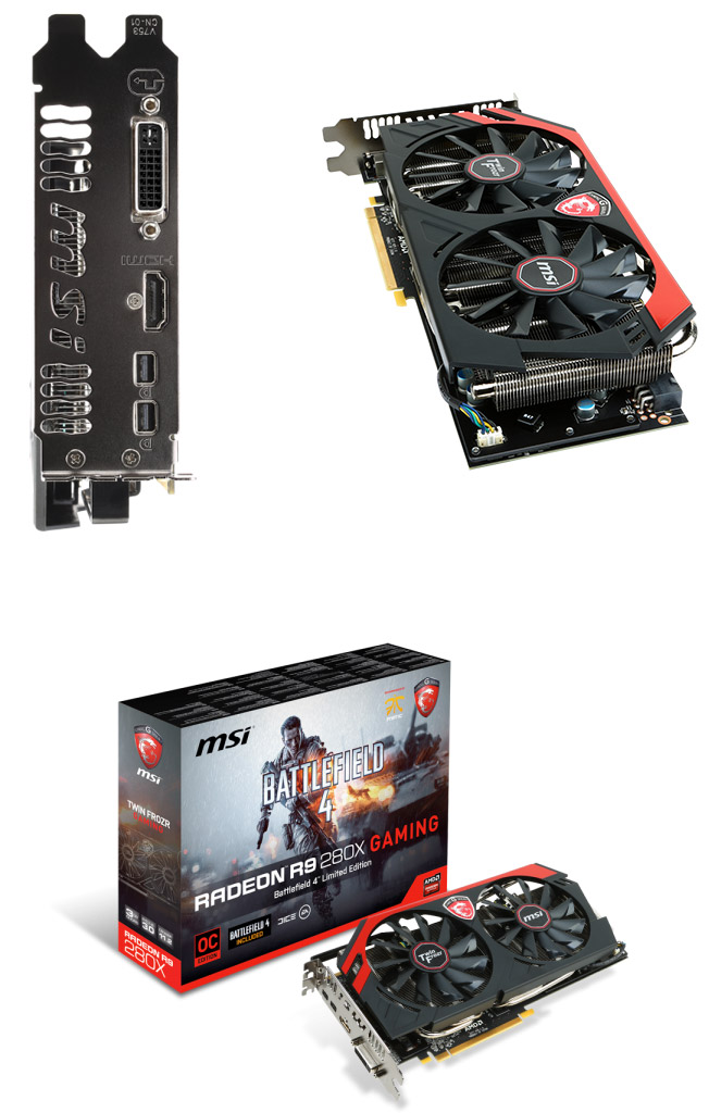 Buy MSI Radeon R9 280X Gaming 3GB BF4 Bundle [R9280X-GAMING-3G-BF4 ...