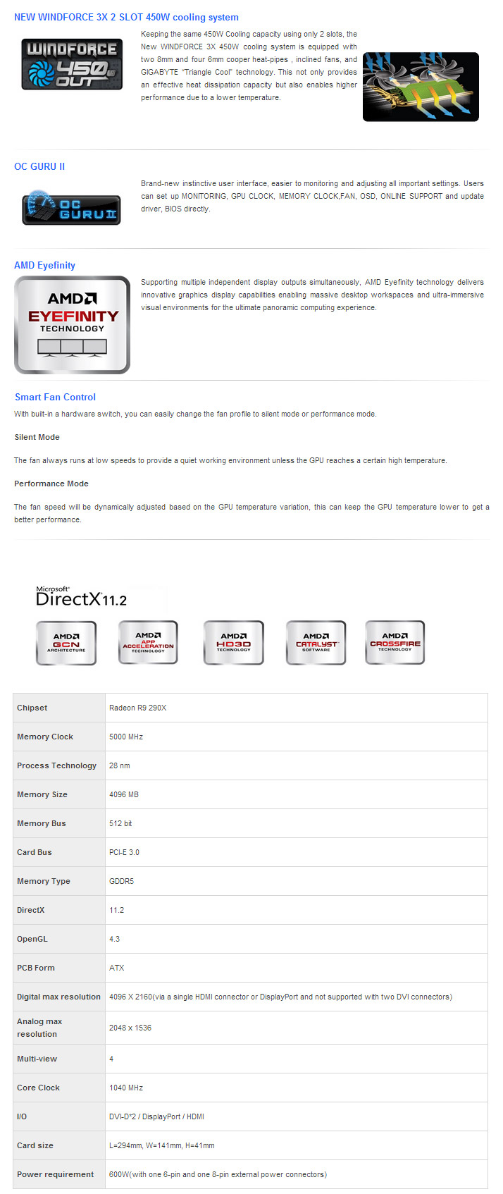 Buy Gigabyte Radeon R9 290X 4GB OC Windforce [GV-R929XOC-4GD] | PC Case ...