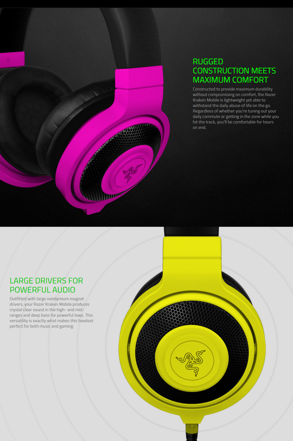 Buy Razer Kraken Mobile Gaming Headset Orange [RAZ913O] | PC Case Gear ...