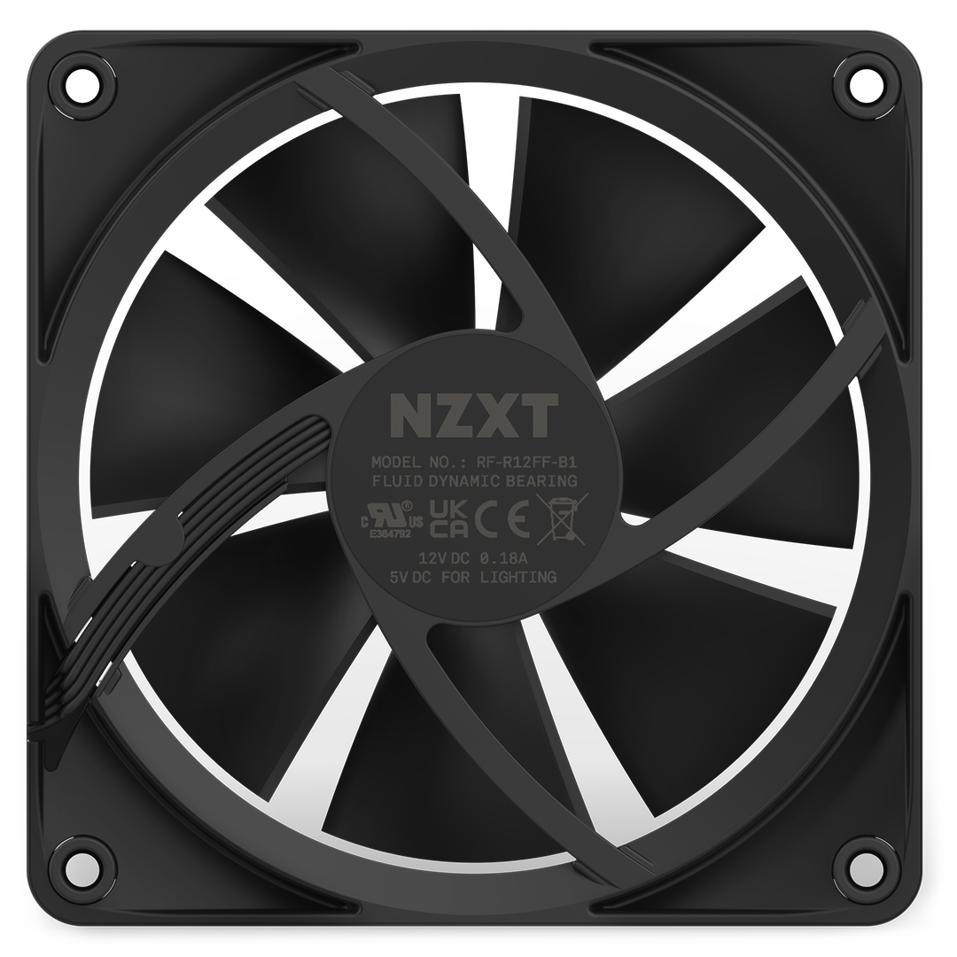 Buy NZXT F120 RGB Fan 120mm Hub-Mounted Black [RF-C12SF-B1] | PC Case ...