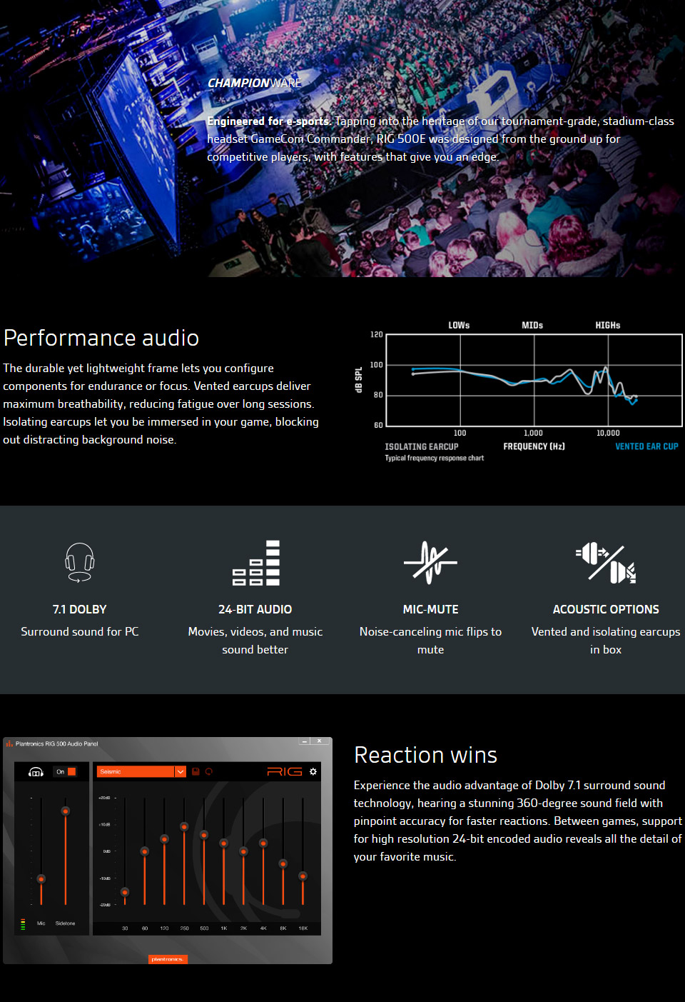 Buy Plantronics RIG 500E Surround Sound Gaming Headset [RIG-500E] | PC ...