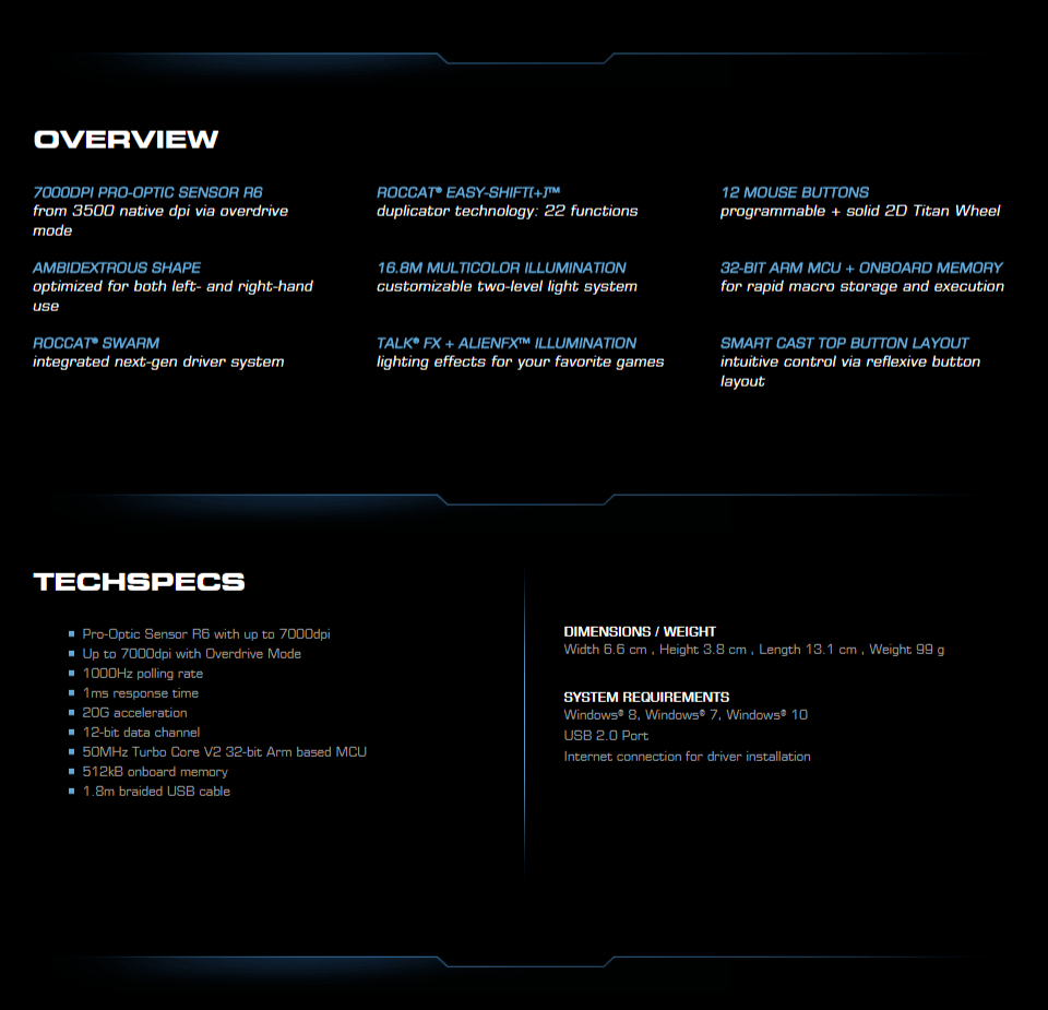 Buy Roccat Kova Pure Gaming Mouse - White [ROC-11-503-AS] | PC Case ...