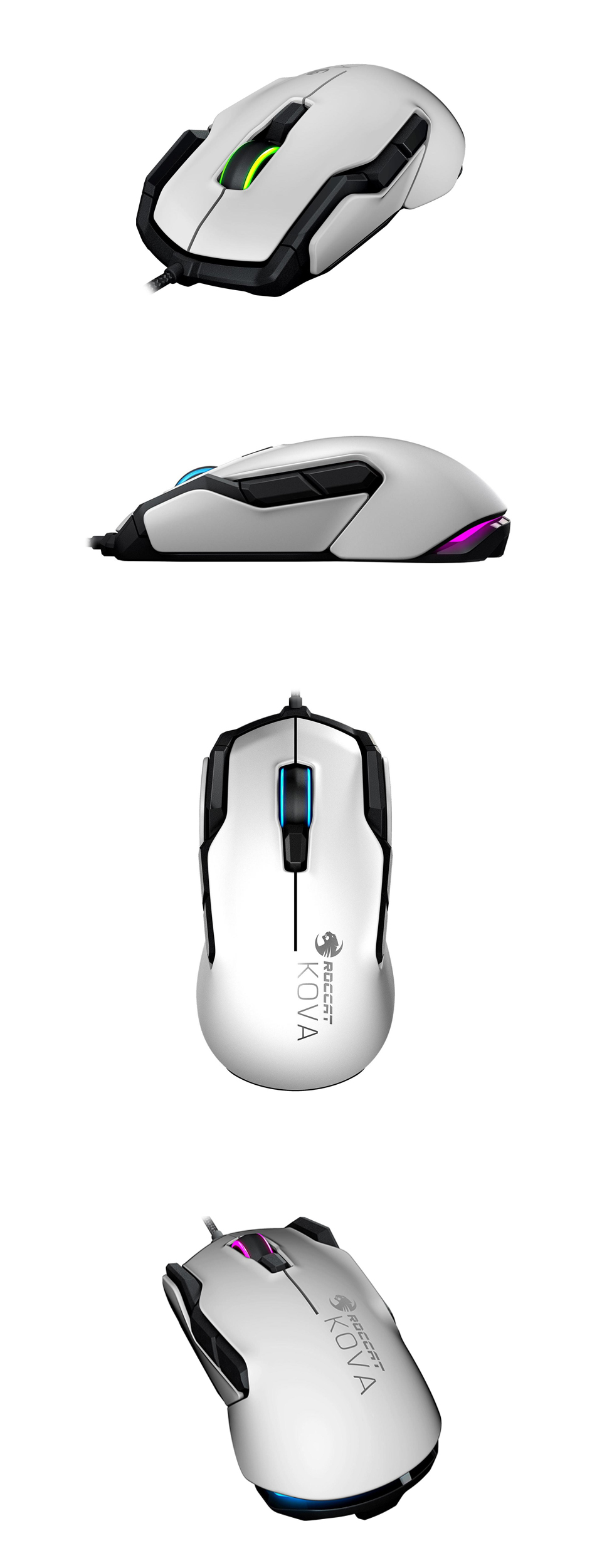 Buy Roccat Kova AIMO Gaming Mouse White [ROC-11-507] | PC Case Gear ...