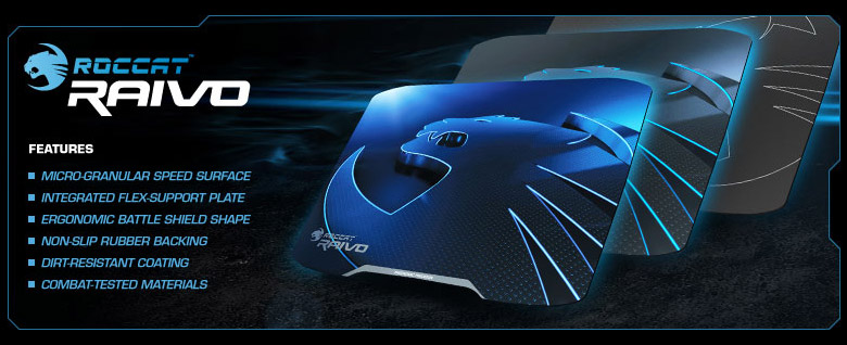 Buy Roccat Raivo Stealth Black Mouse Pad [ROC-13-301-AS] | PC Case Gear ...