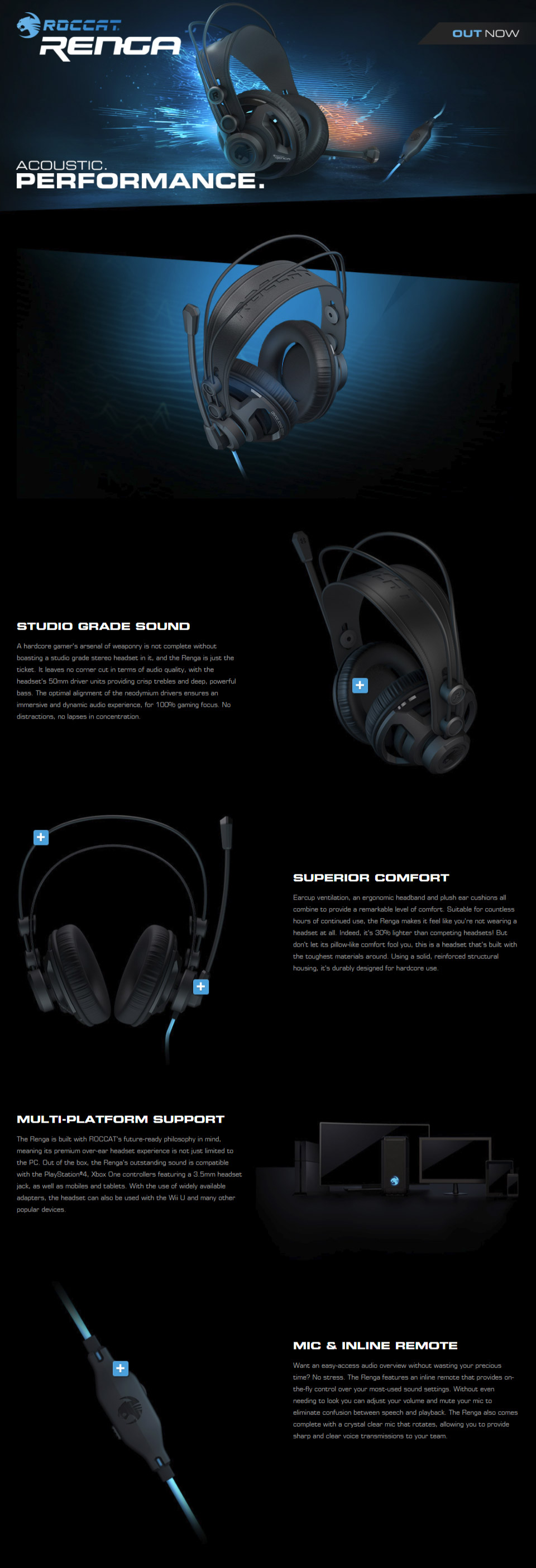Buy Roccat Renga Stereo Gaming Headset [ROC-14-400] | PC Case Gear ...