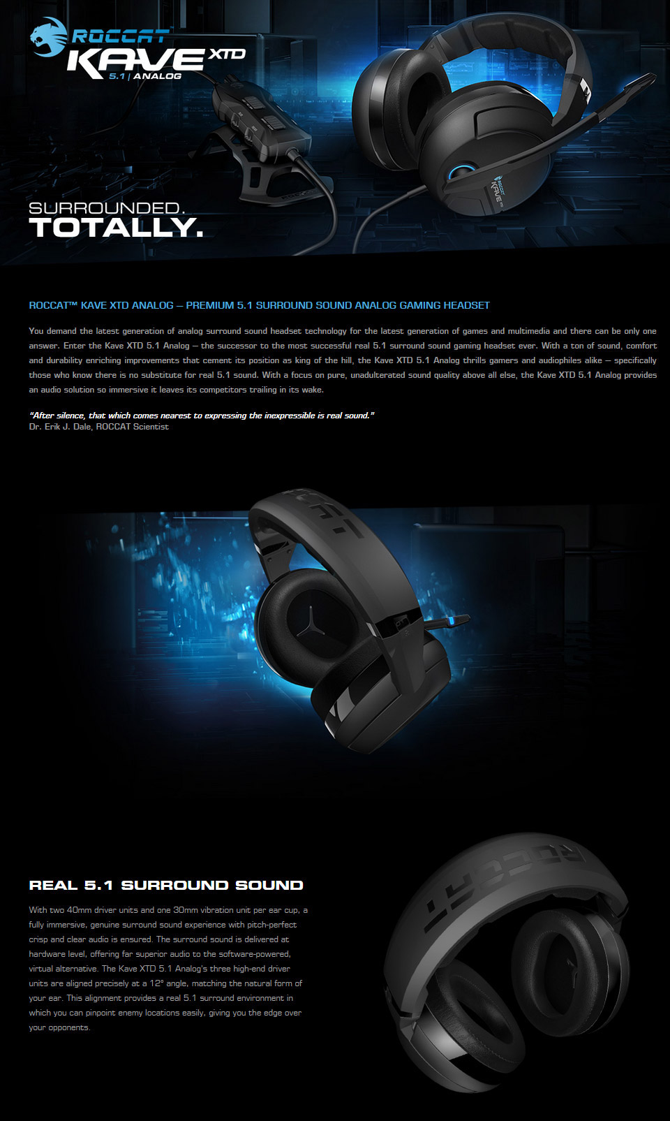 Buy Roccat Kave XTD 5.1 Analog Gaming Headset [ROC-14-900-AS] | PC Case ...