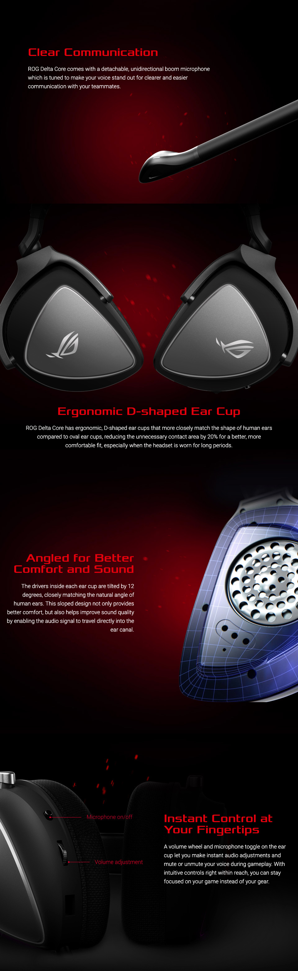 Buy ASUS ROG Delta Core Gaming Headset [ROG-DELTA-CORE] | PC Case Gear ...