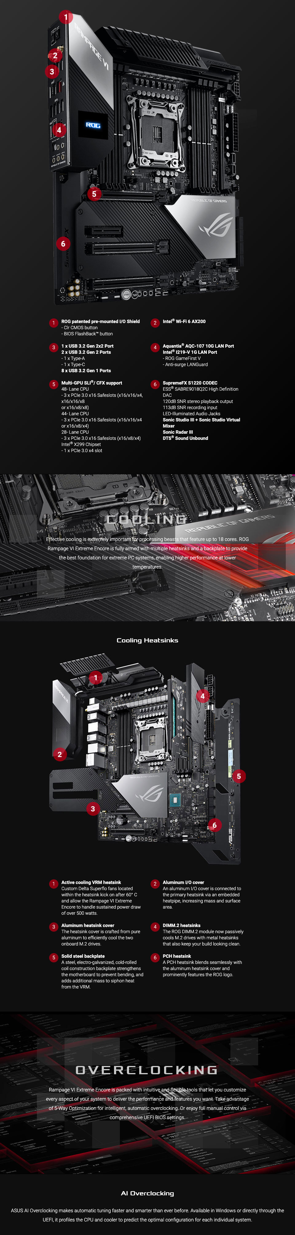 Buy ASUS ROG Rampage VI Extreme Encore E-ATX Motherboard [ROG-RAMPAGE ...