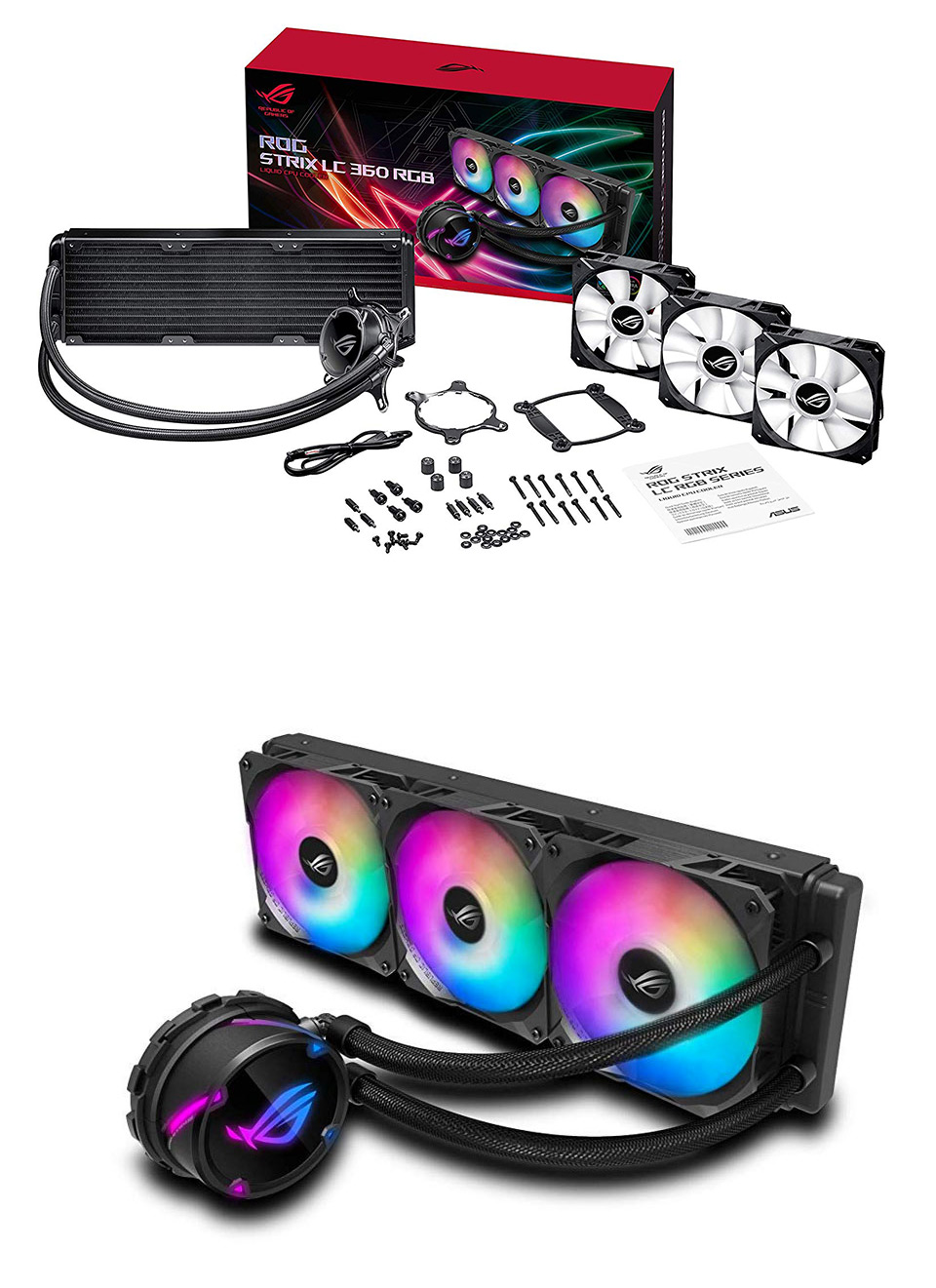 Buy ASUS ROG Strix LC 360 ARGB AIO Liquid CPU Cooler [ROG-STRIX-LC-360 ...