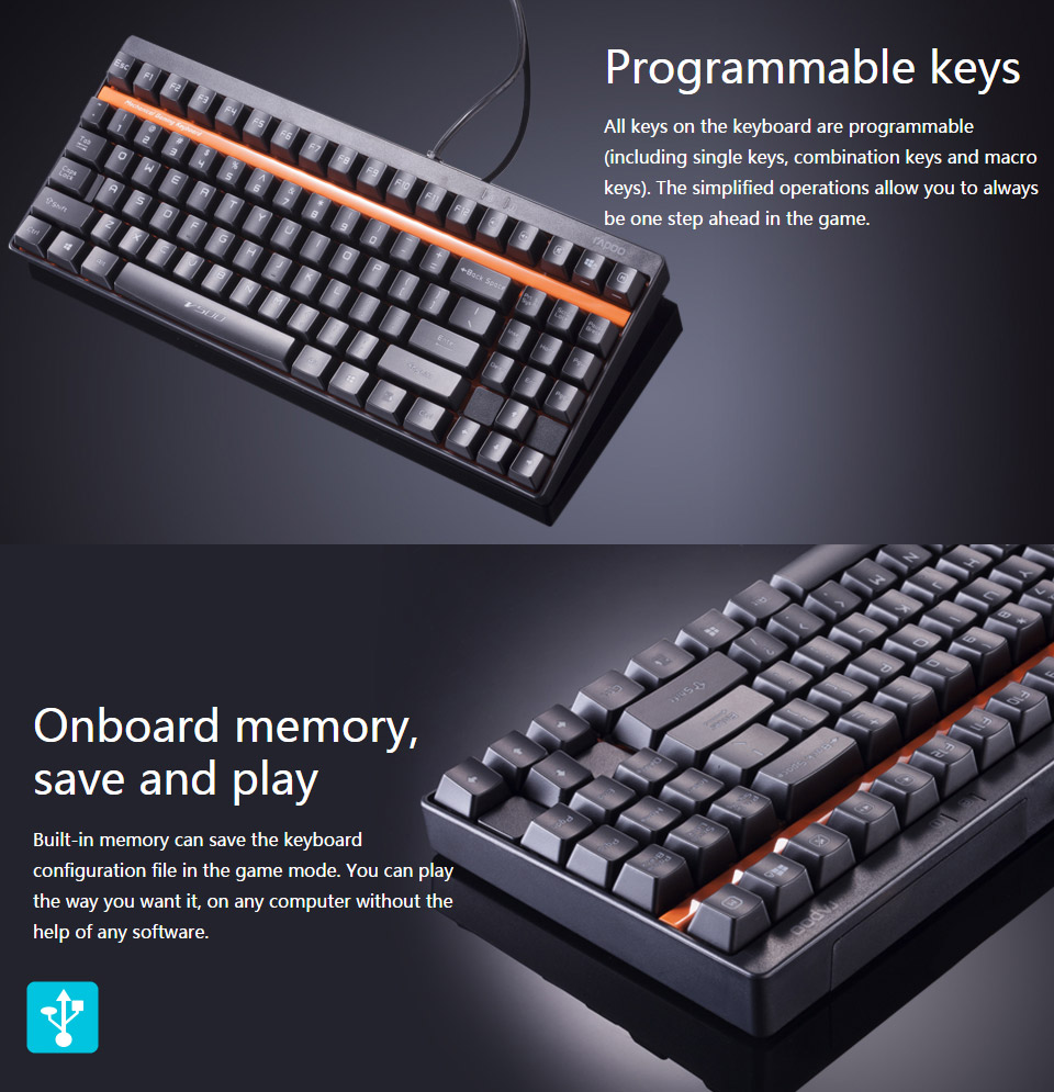 Buy Rapoo V500 Mechanical Gaming Keyboard Yellow Switch [RP-V500] | PC ...