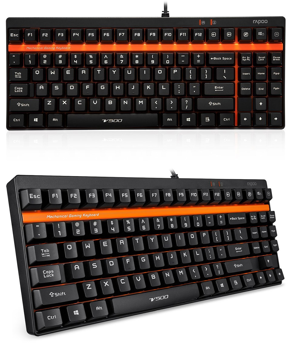 Buy Rapoo V500 Mechanical Gaming Keyboard Yellow Switch [RP-V500] | PC ...