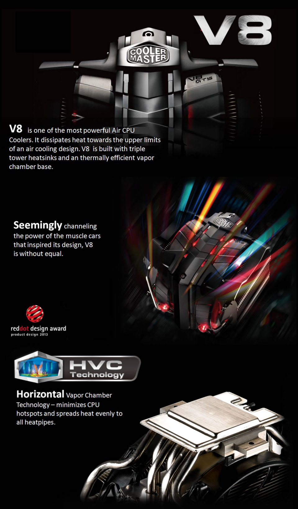 Buy CoolerMaster V8 GTS CPU Cooler [RR-V8VC-16PR-R1] | PC Case Gear ...