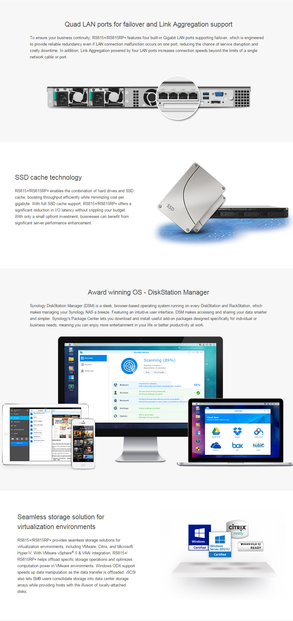 Buy Synology RS815+ 4 Bay Rackmount NAS [RS815-PLUS] | PC Case Gear ...