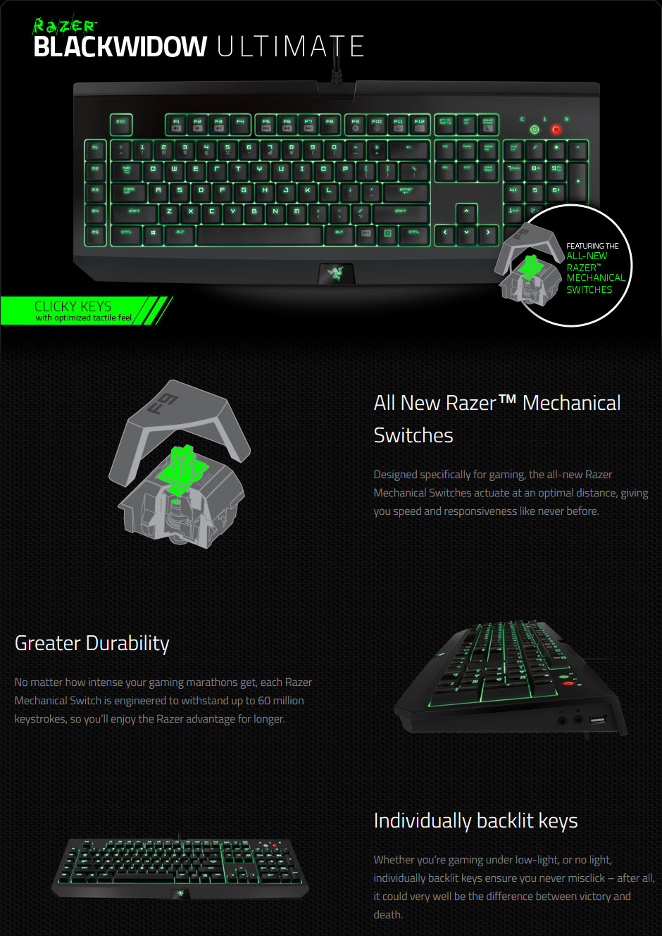 Buy Razer BlackWidow Ultimate 2014 Elite Mechanical Gaming Keyboard ...