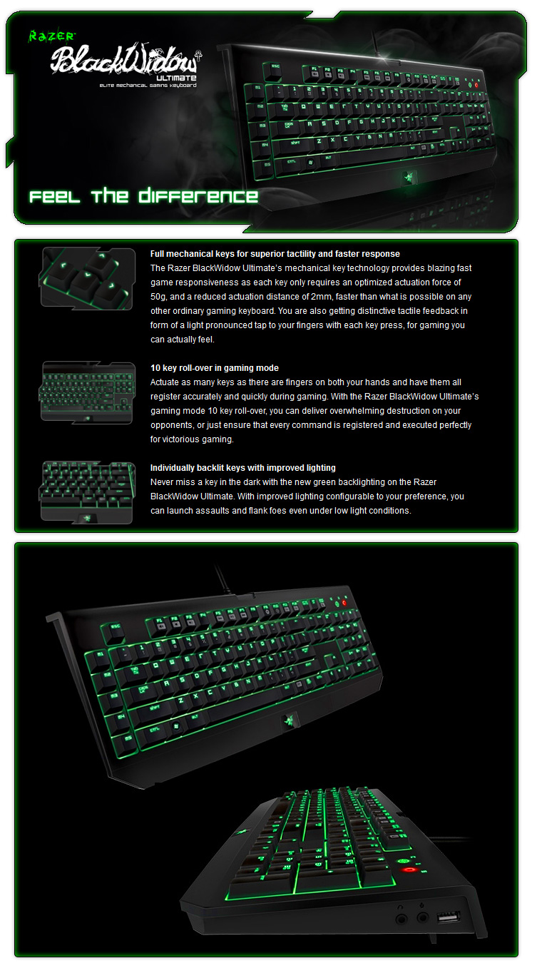 Buy Razer Blackwidow Ultimate 2013 Elite Mechanical Gaming Keyboard [RZ ...