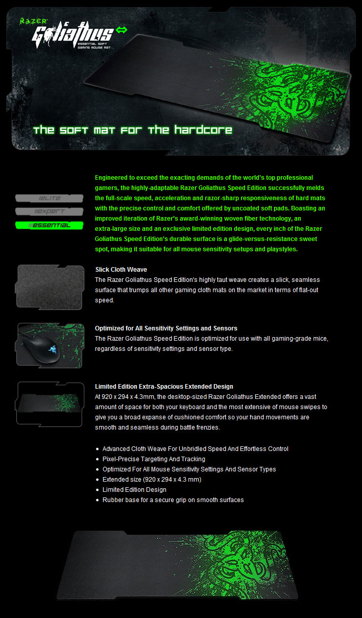 Buy Razer Goliathus Extended Speed Edition [RZ-GOLIA-SP-EXT] | PC Case ...