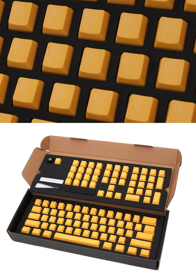 Buy Ducky Cherry MX Keycap Set Yellow PBT Engraved [S9C3-S108-USPTY ...