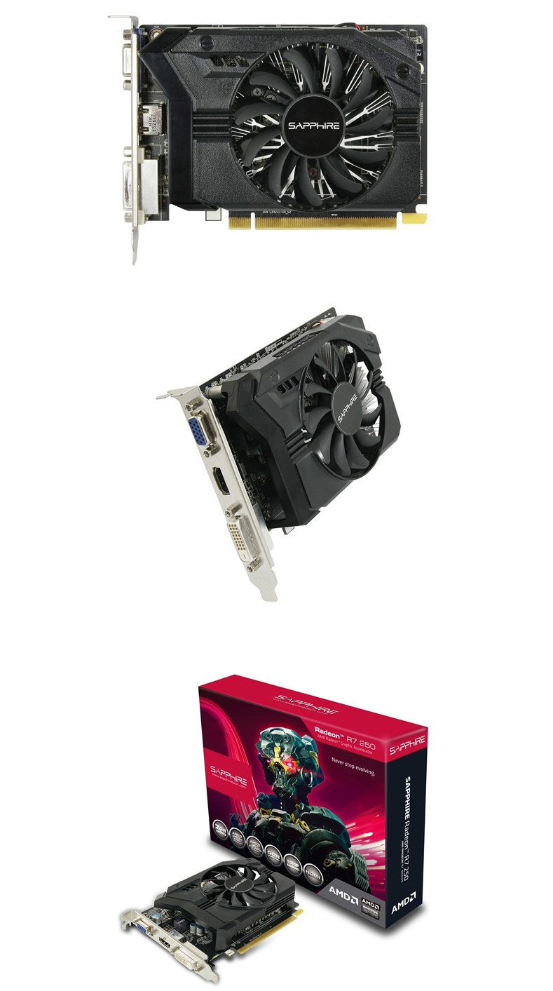 Buy Sapphire Radeon R7 250 Boost 2GB [SA-R7250-2GD3] | PC Case Gear ...