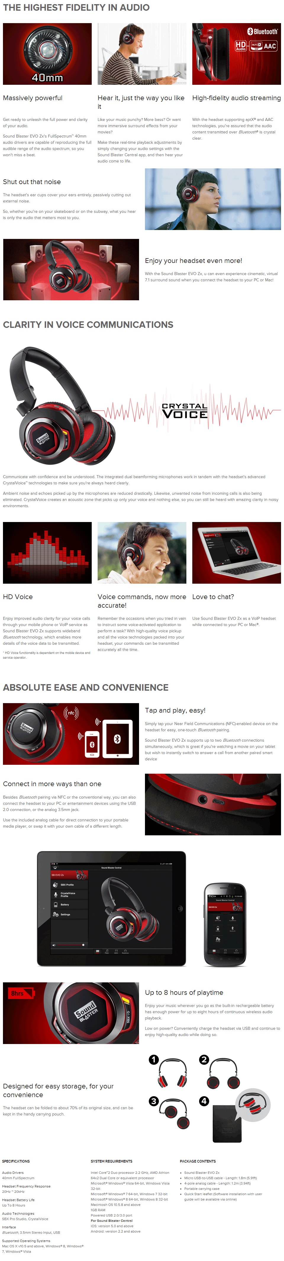 Buy Creative Sound Blaster EVO ZX Wireless Bluetooth Headset [SB-EVO-ZX ...